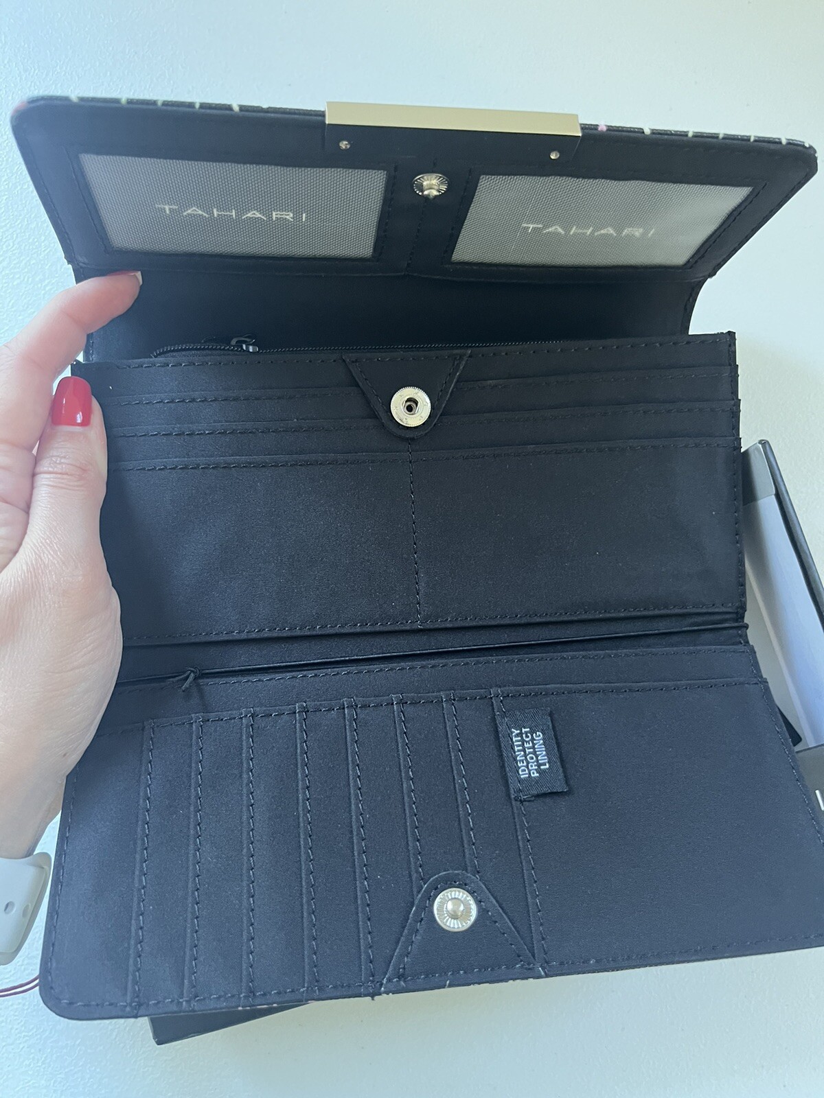 NWT Tahari Black Multicolor Paris Love Wallet Gift | eBay