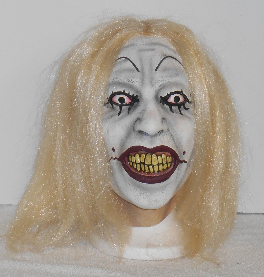 CLOWNTOWN Baseball Clown MASK Creepy Horror Movie Replica Slasher ...