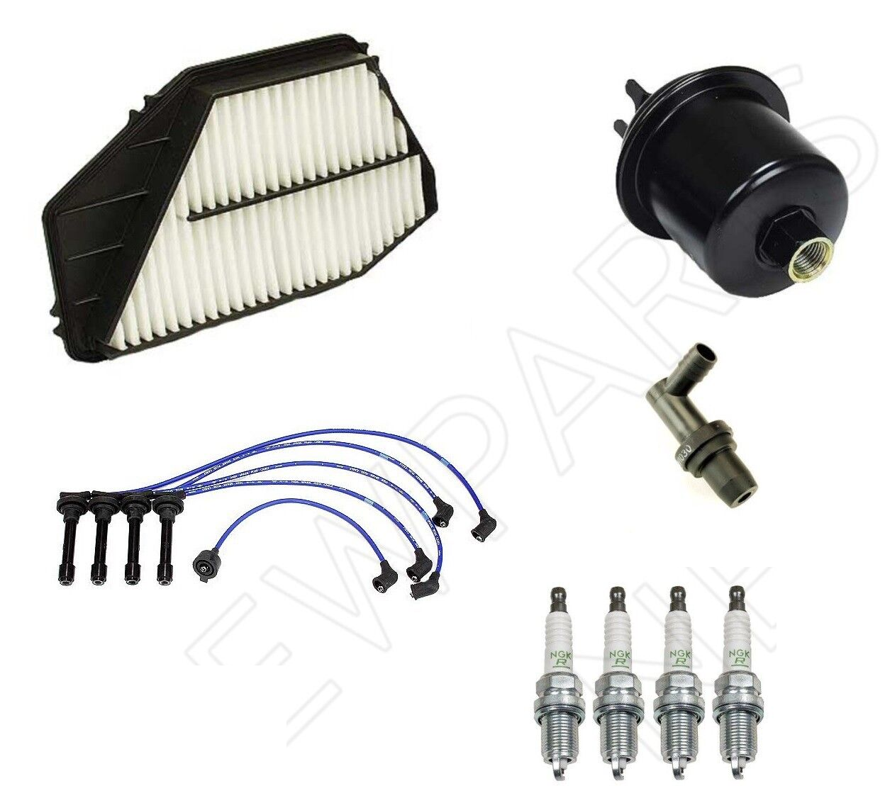 Tune Up Kit Spark Plugs & Wires w/ Filters for Honda Accord 2.2L F22B2 ...