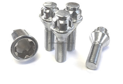 12x1.5 CHROME CONE CONICAL SEAT LUG BOLT WHEEL LOCK 39MM XL MOST BMW ...