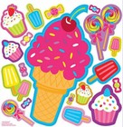SWEET TREATS wall stickers 19 decals party wall decor candy cupcakes ...