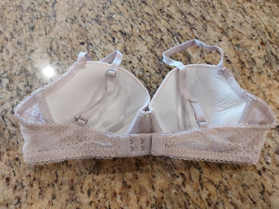 Victoria's Secret Dream Angels Lined Demi 34C Light Pink Lace Underwire ...