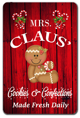 CHRISTMAS MRS CLAUS KITCHEN METAL SIGN | eBay