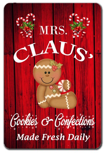 CHRISTMAS MRS CLAUS KITCHEN METAL SIGN | eBay