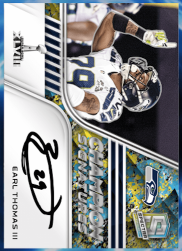 Panini NFL Blitz 2022 Spectra Neon Splatter Earl Thomas Auto #d 1/25 ...