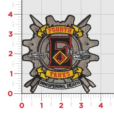 MARINE CORPS 4TH TANK BN BATTALION ECHO CO WHISPERING DEATH HOOK & LOOP ...