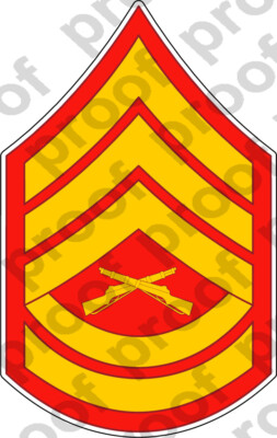 STICKER RANK USMC DB E7 GUNNERY SERGEANT ooo USMC Lisc No 20187 | eBay