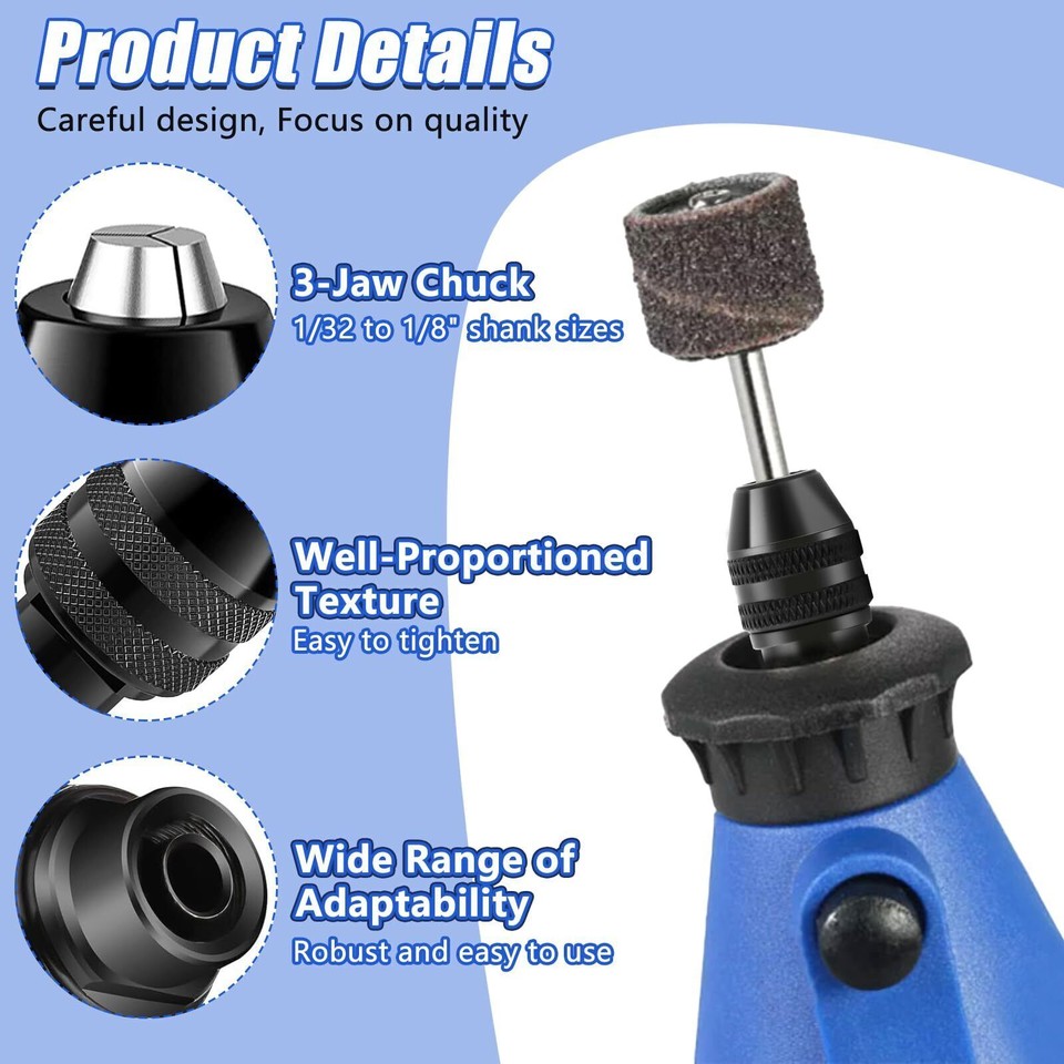 26Pcs Drill Chuck Adapter Set,Collet Set for Dremel with Box,Dremel ...