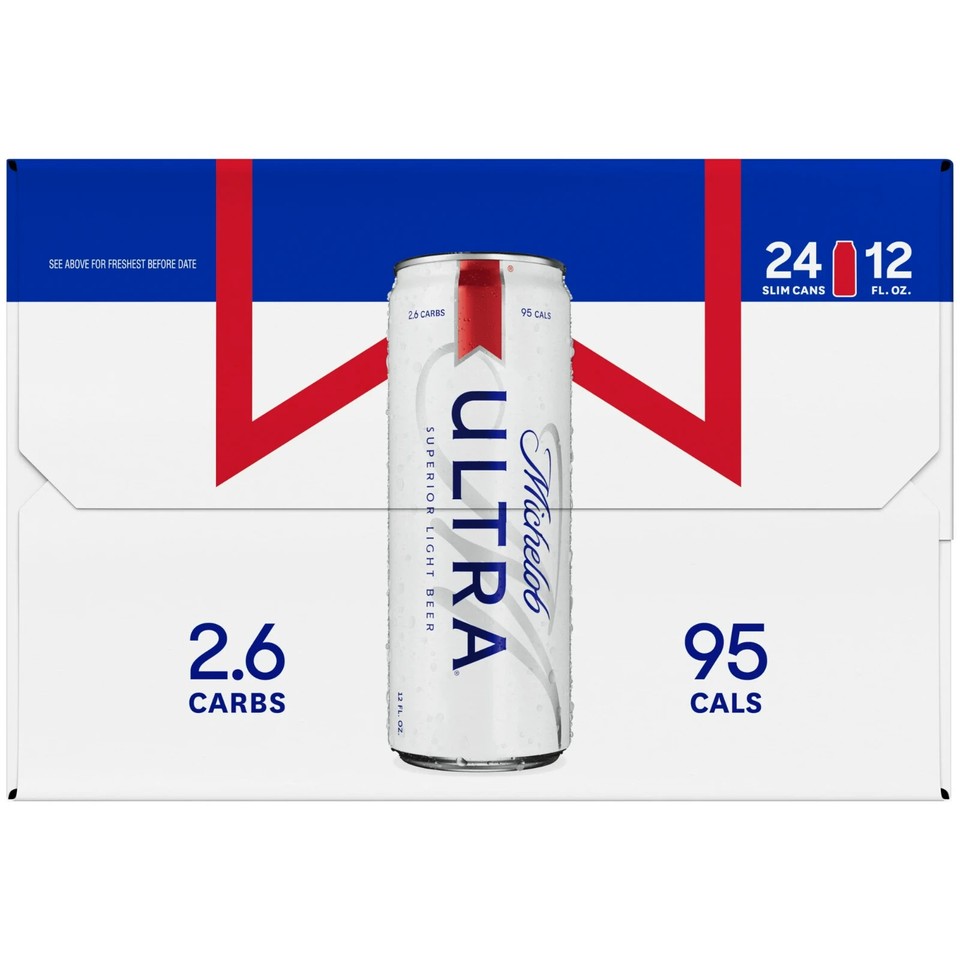 Michelob ULTRA Superior Light American Lager Beer, 24 Pack, 12 fl oz ...