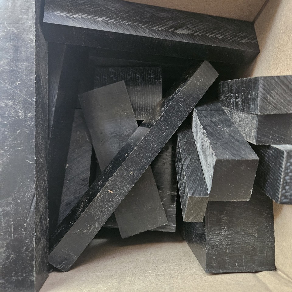 Box Of Polystone / UHMW/ Delrin Block, Machinable Plastic Black CNC 12 ...