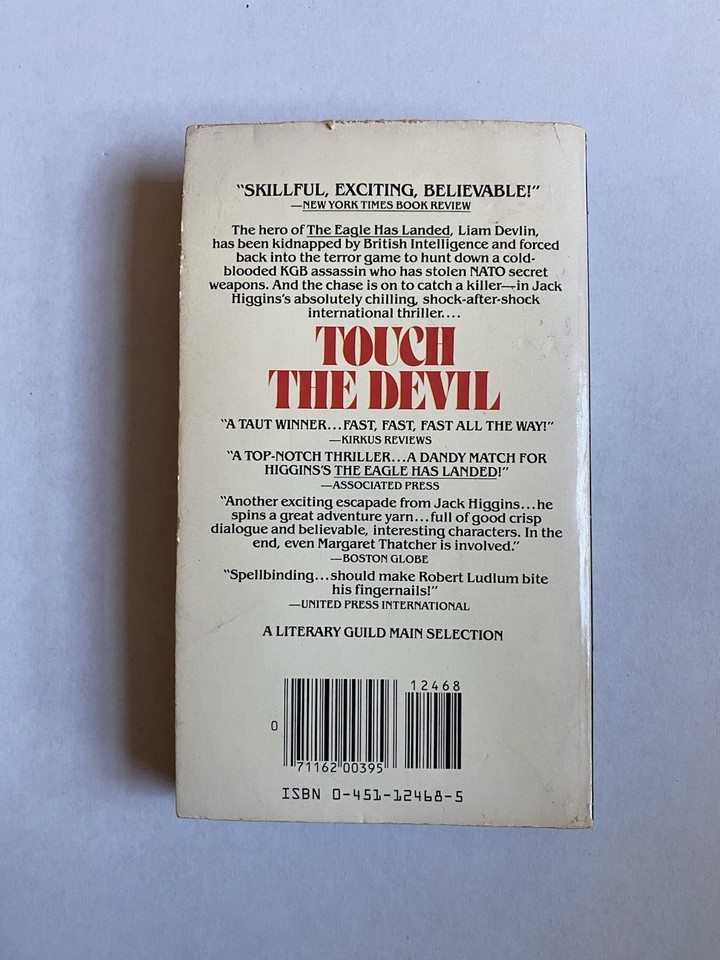 TOUCH THE DEVIL by Jack Higgins (1983 Paperback Book) | eBay