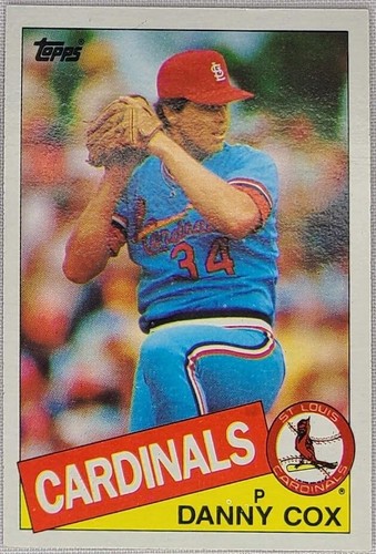 1985 Topps Baseball #499 Danny Cox St Louis Cardinals Pitcher | eBay