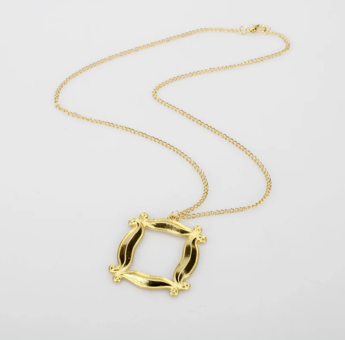 FRIENDS Yellow Gold Picture Frame Necklace | eBay