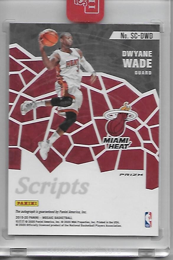 2019-20 Mosaic Scripts DWYANE WADE Autograph Miami Heat HOF RARE | eBay