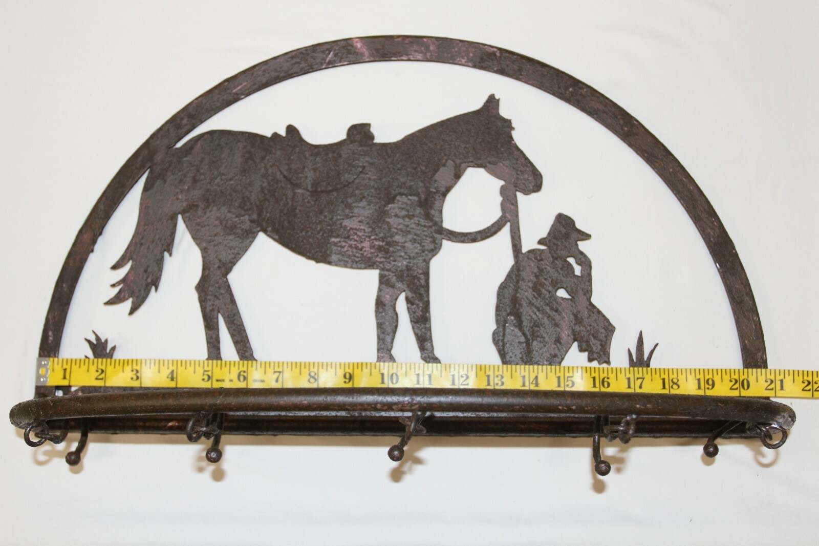 Pots And Pan Storage Organizer Rack Western Cowboy Theme, 20 inch wide ...