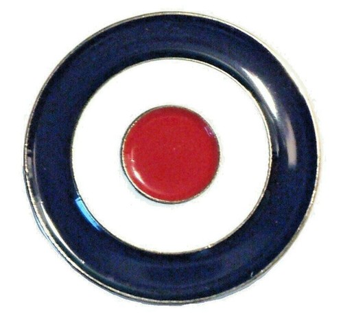 RAF Roundel Target MOD Scooter Metal Scooterist Bike Rider Enamel Badge ...