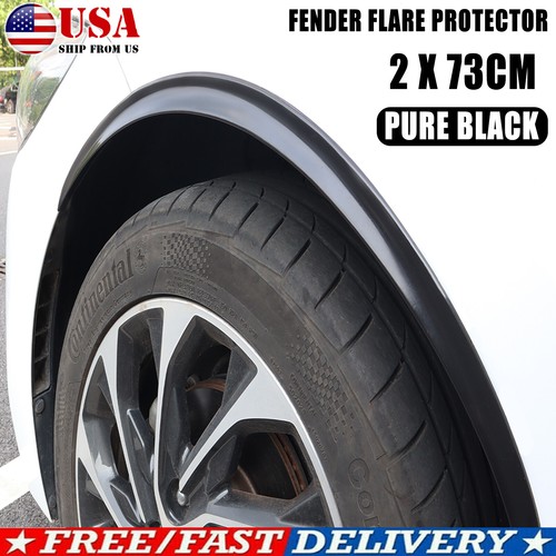 2pcs Car Wheel Eyebrow Arch Protector Trim Lips Fender Flares Matte ...