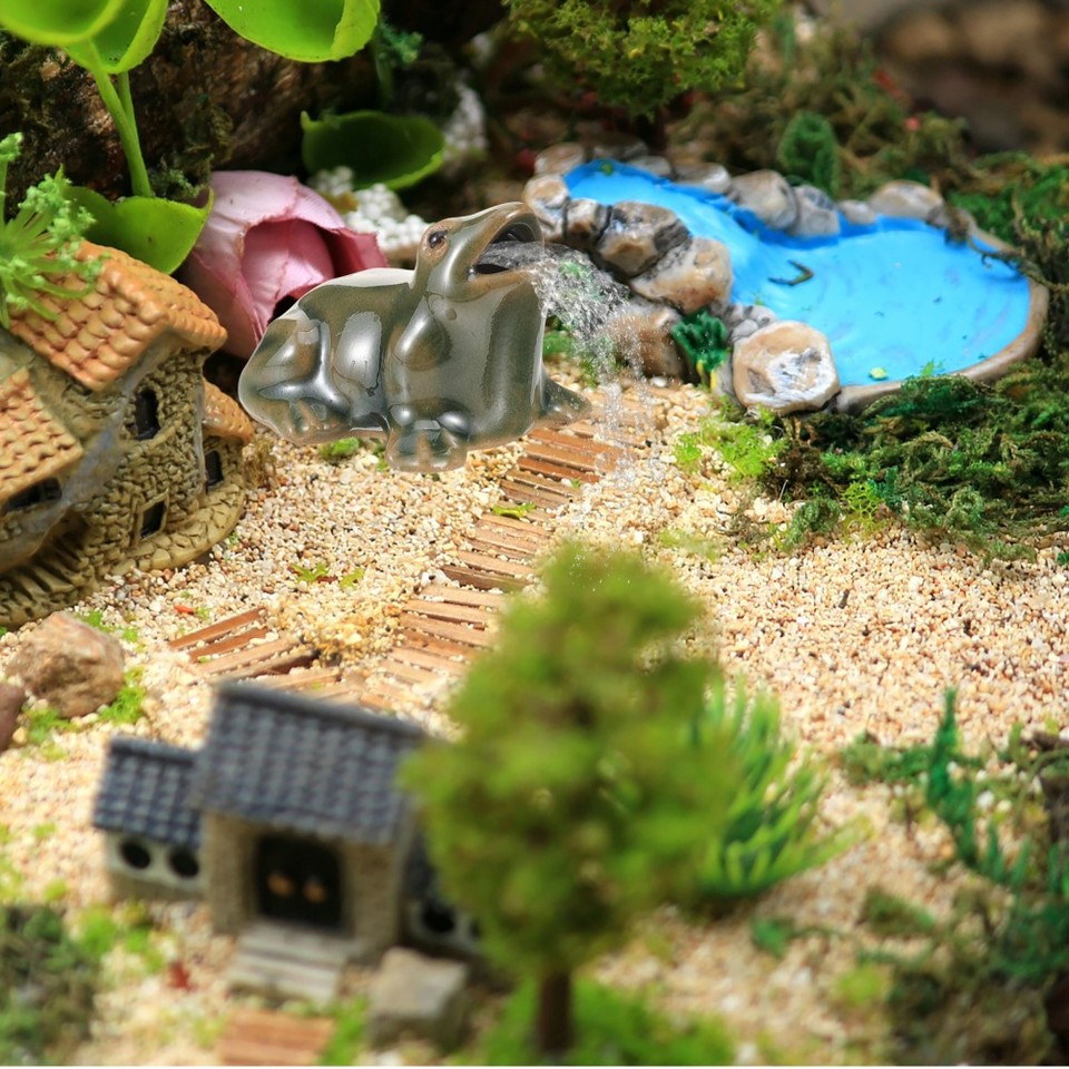 Landscape Fountain Frog Garden Waterfall Fountains Outdoor Cute Decor ...