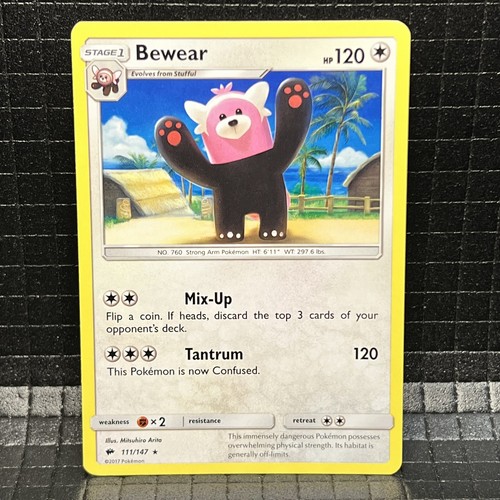 Bewear #111/147 Burning Shadows Rare Pokemon Card | eBay