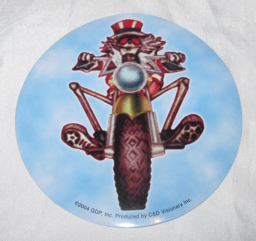 Grateful Dead Uncle Sam Motorcycle Round Sticker Decal Rock | eBay