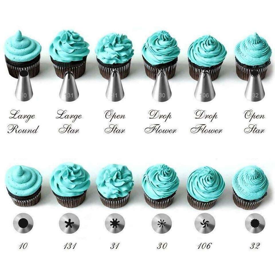 42PCS/Box Icing Piping Nozzle Pastry Dessert Tips Cake Baking Decor ...