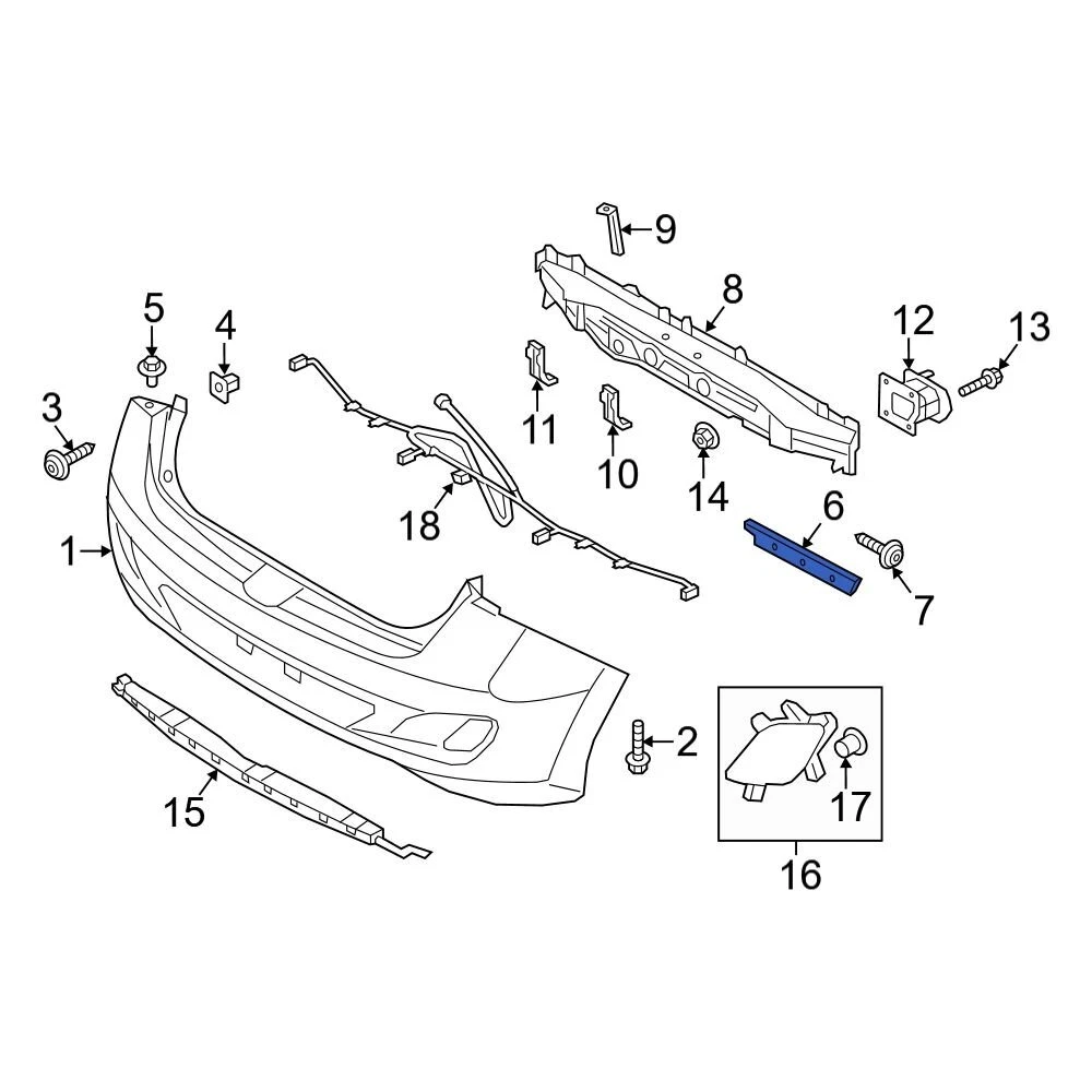 HYUNDAI OEM ELANTRA Rear Bumper-Impact Bar Rebar Beam Lower, 52% OFF