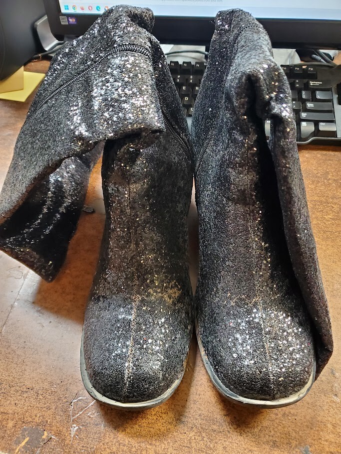 Ellie 3" Heel Glitter Gogo Boot. W/Zipper. Women Shoes Boots GOGO/G ...