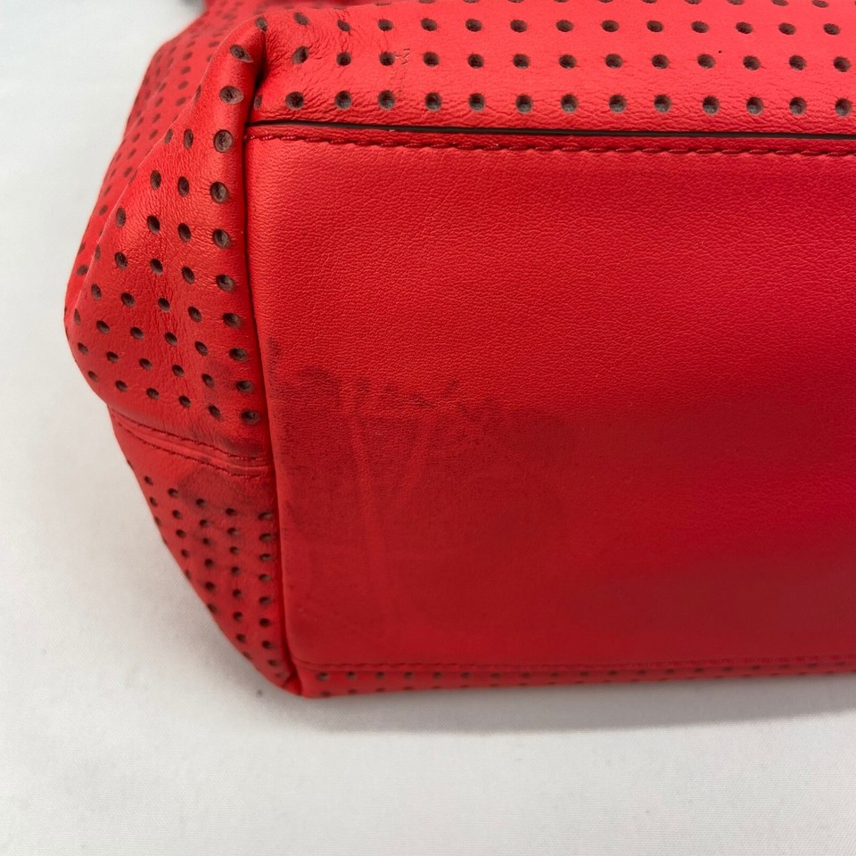 NWT COACH Leather Perf Watermelon Duffle Crossbody Shoulder Bag Purse ...