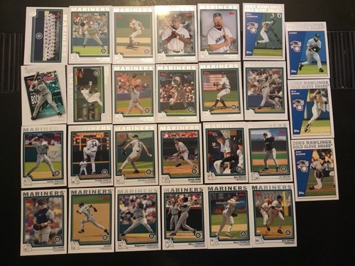 2004 Topps SEATTLE MARINERS Series 1 & 2 Complete Team Set 27 Baseball ...