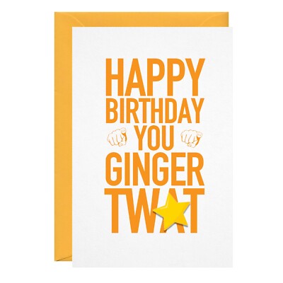 Funny Birthday Card For Gingers - Ginger Tw*t Gifts For Ginger Friend ...