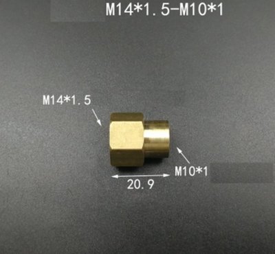 Female Fitting Metric M14 M14X1.5 to M10 M10X1 M10X1.0 Adapter Union ...
