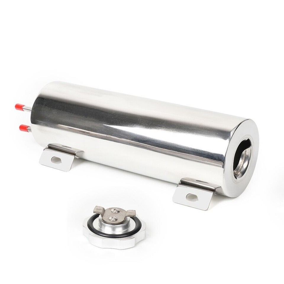 3"x10" Polished Stainless Steel Radiator Coolant Overflow Catch Puke ...