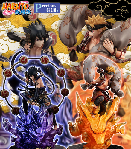 Precious G.E.M. Series NARUTO Uzumaki Fujin & Sasuke Uchiha Raijin ...
