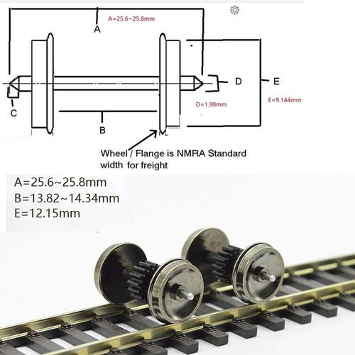 2Pcs HO Scale Wheels Modified with Gear | eBay