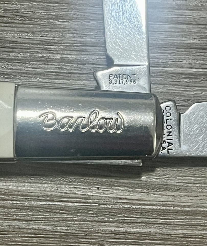 Vintage Colonial Barlow 2 Blade Folding Pocket Knife Prov USA Advertising Nice! | eBay