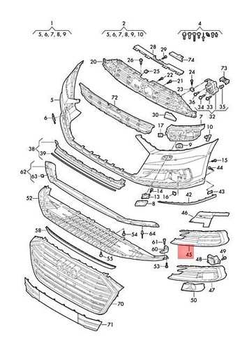 AUDI A8 S8 QUATTRO 4N2 4N8 AIR GUIDE GRILLE BLACK/CHROME 4N0807679A3FZ ...