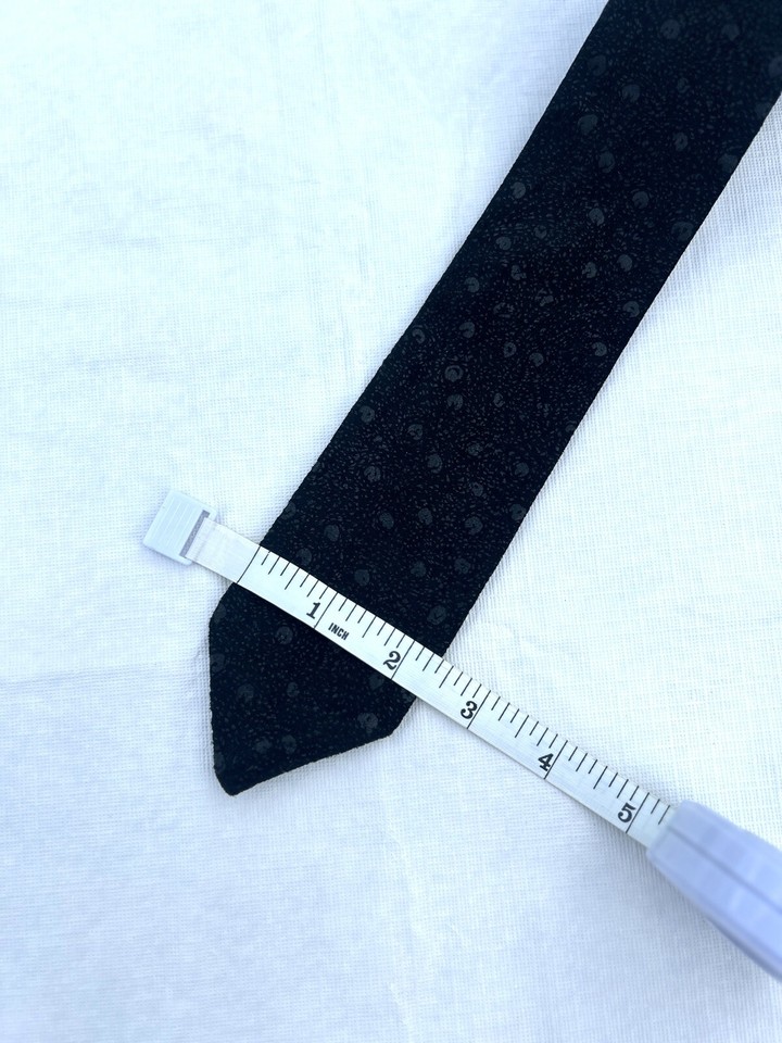 Byrnes & Baker Suede Black Textured Narrow tie | eBay
