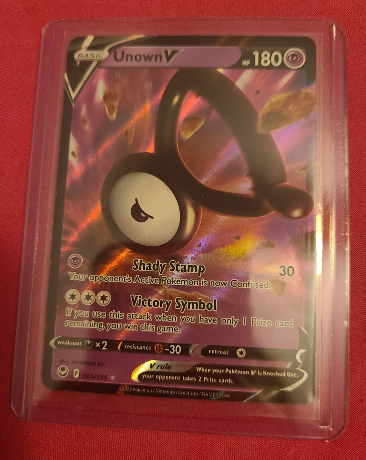 Pokémon TCG Unown V Silver Tempest 065/195 Holo Ultra Rare | eBay