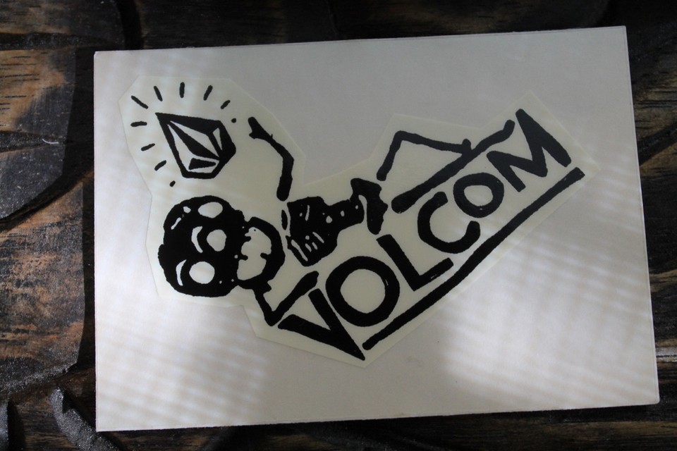 VOLCOM Stone Skeleton Skateboards Surfboards Clear Vintage ...