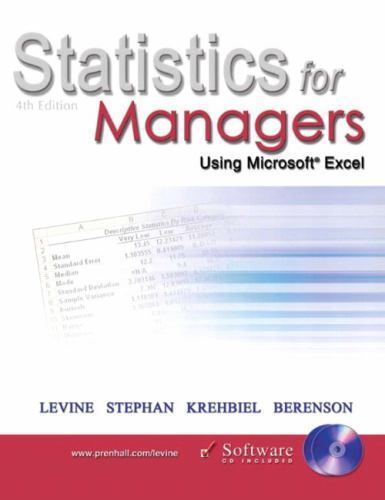 Statistics for Managers Using Microsoft Excel [With 2 CDROMs ...
