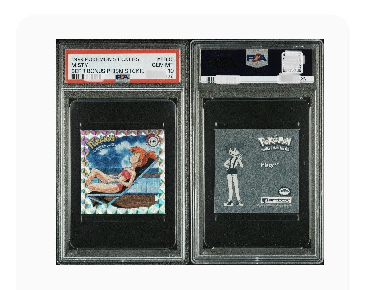 PSA 10 Gem Mint 1999 Sticker Misty ArtBox Series 1 Bonus Prism #PR38 ...