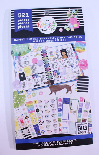 NEW The Happy Planner Sticker Sheet Book Calendar HAPPY ILLUSTRATIONS ...