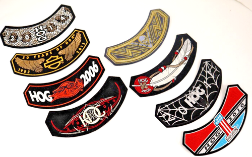 8 New Motorcycle Hog Rocker Patches 2005-2014-2010-2012-2011-2006-2009 ...