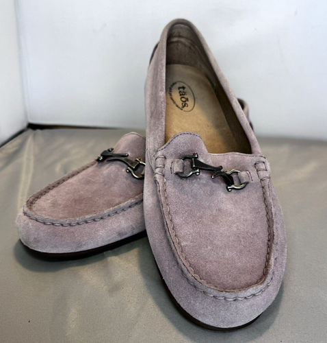 Taos Footwear Bit Moc Lilac Suede Leather Loafers Size 9 Neutral ...