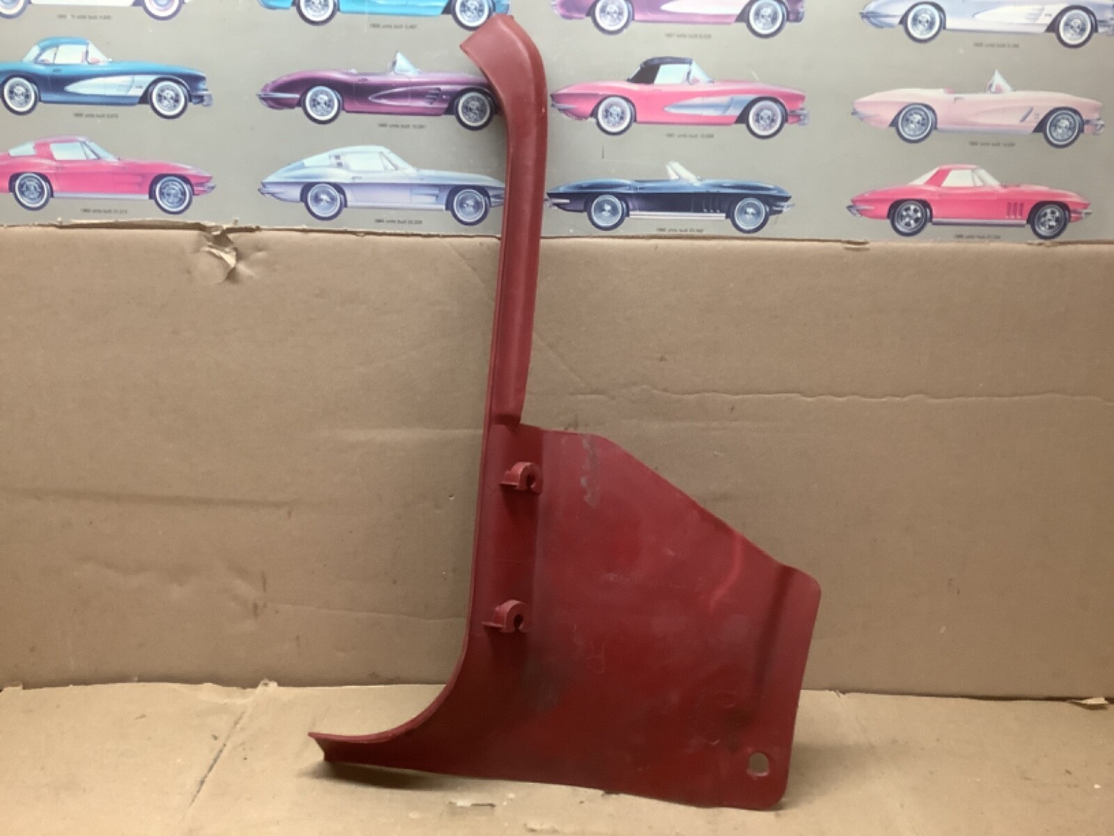 1987-1993 FORD MUSTANG RED RIGHT KICK PANEL TRIM E7ZB-6102344-AWA OEM ...