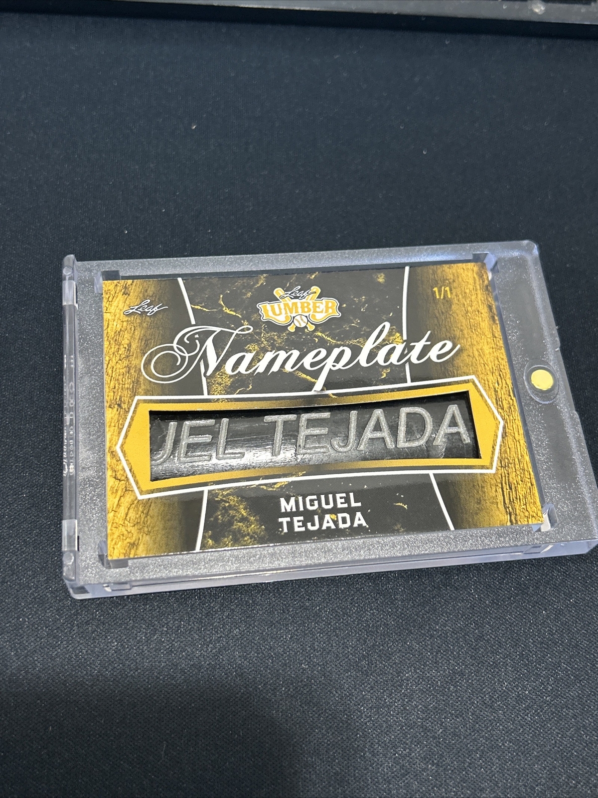 2021 Leaf Lumber Nameplate 1/1 Miguel Tijada Game Used Bat Barrel | eBay