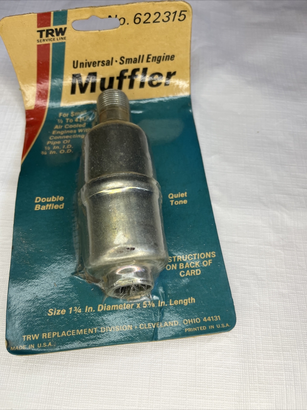 TRW 622315 Universal Small Engine Muffler Air Cooled 1/2 To 4 H.P W ...