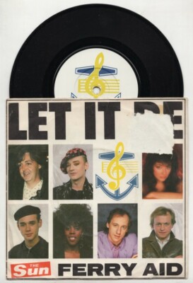 Ferry Aid Let It Be 1987 UK Single Paul Mccartney Kate Bush Boy George ...