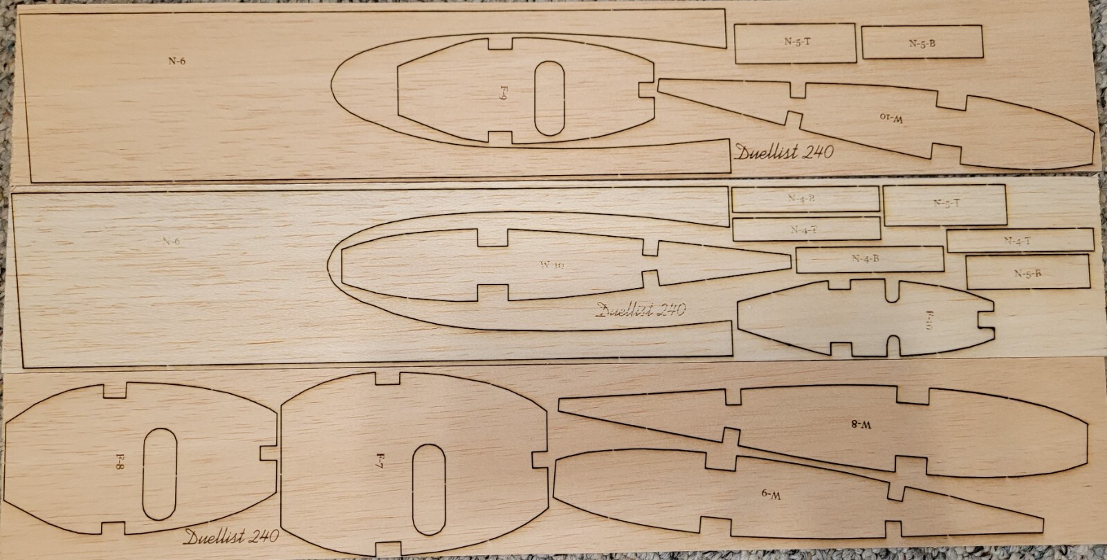Duellist 240 67" Wingspan RC Airplane Kit Laser Cut Balsa & Ply Short ...