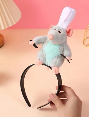 NEW Disney RATATOUILLE CHEF REMY MOUSE EARS HEADBAND HAIR CLIPS HAT ...